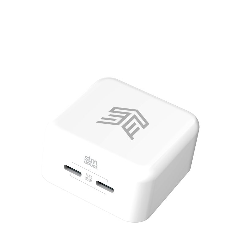 STM 35W Dual Port Power Adapter (US plug) - white - UFicon